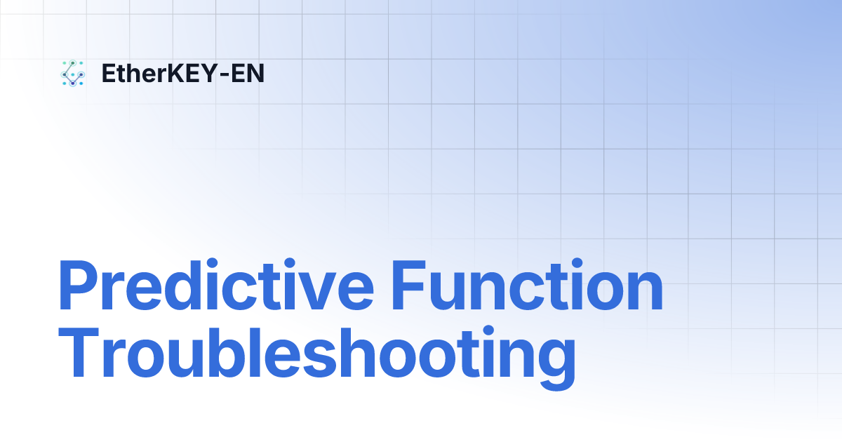 Predictive Function Troubleshooting | EtherKEY-EN
